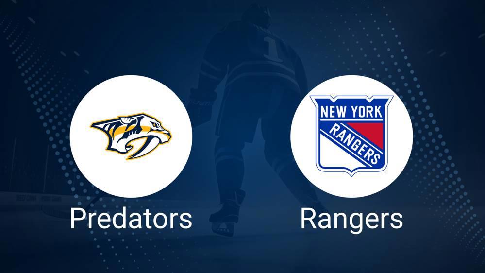 Where to Watch Nashville Predators vs. New York Rangers on TV or ...